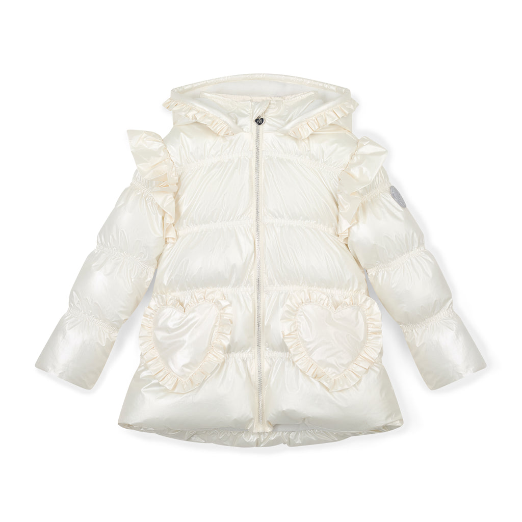 AW25 ADee LILIANA White Hearts Frill Coat – Theodore Couture